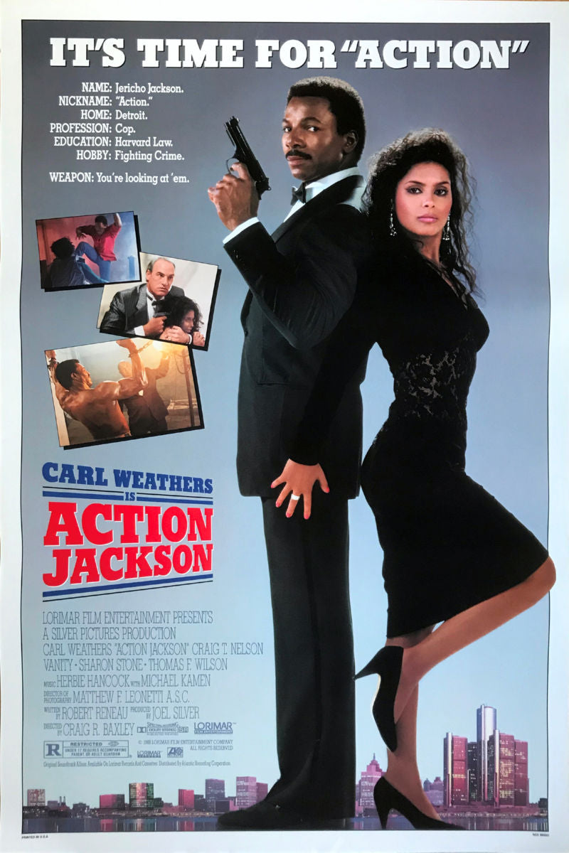 Action Jackson Movie Poster 27x40 – Retro Action Wall Art – The Poster ...