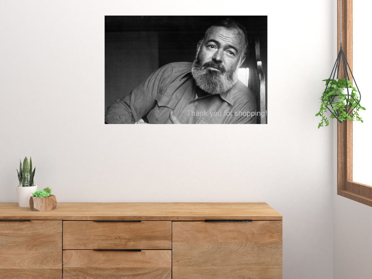 Ernest Hemingway Poster 24x36 | theposterdepot.com – The Poster Depot