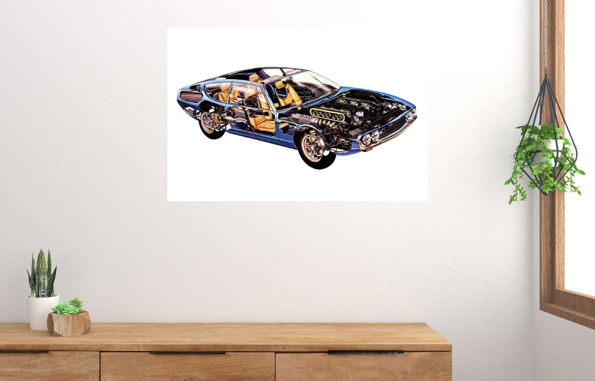 Lamborghini Espada Cutaway Poster | The Poster Depot