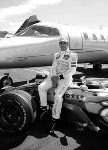 Lewis Hamilton Metal Poster Wall Art 8in x 12in 12"x16" Black and Whit ...